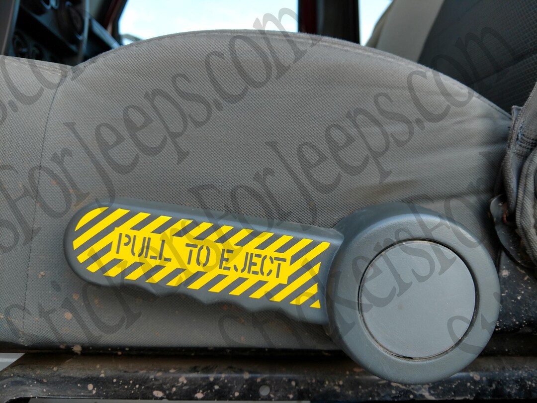 Ejector Seat "pull to Eject" Sticker. Pair of Vinyl Decals. Fits: Jeep ...