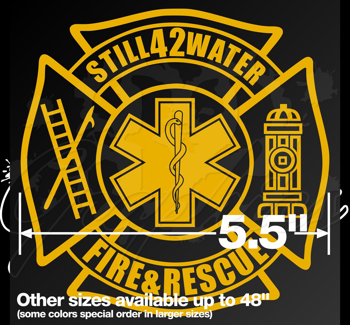 Custom Fire Fighter Maltese Cross Decal /sticker Over 40 - Etsy Hong Kong