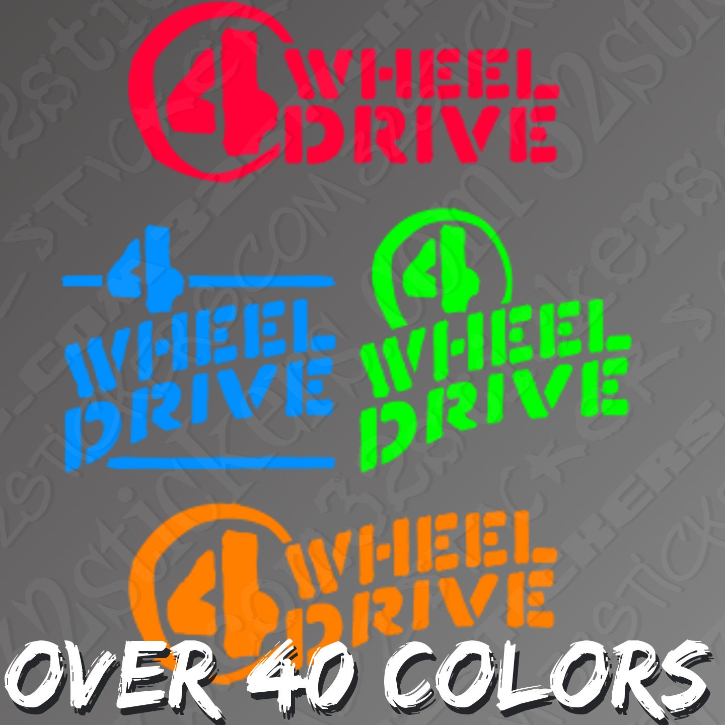 Custom 4 Wheel Drive Decal Rough Edges Look Sticker | Etsy