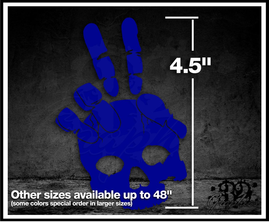 Skull Peace Wave Vinyl Decal / Sticker - Over 40 Colors - Etsy