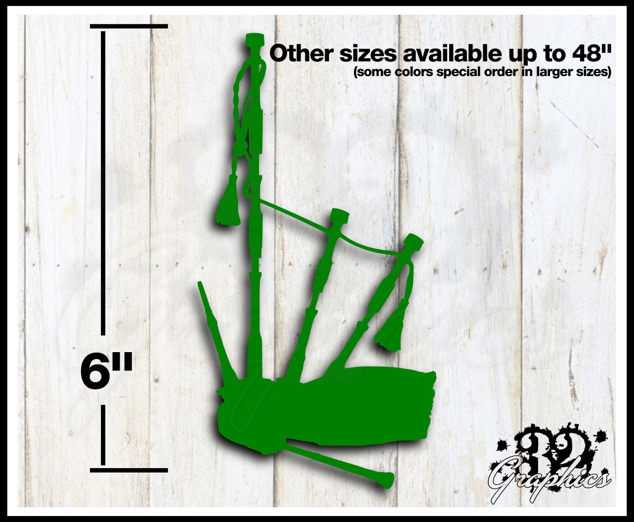 Vinyl Bagpipes Decal - Etsy