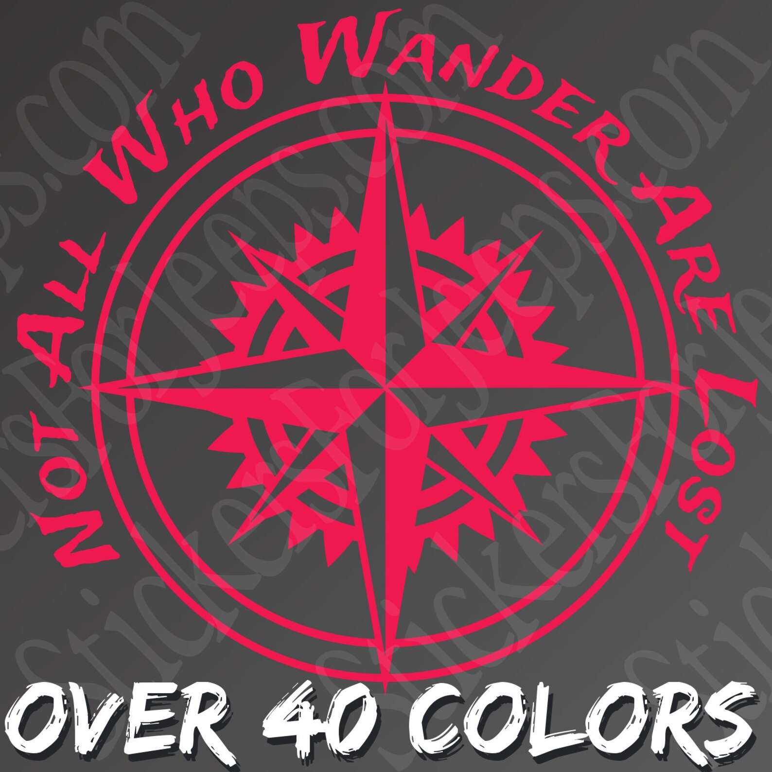 Not All Who Wander Are Lost Sticker Compass Decal Car off Road Hiking ...