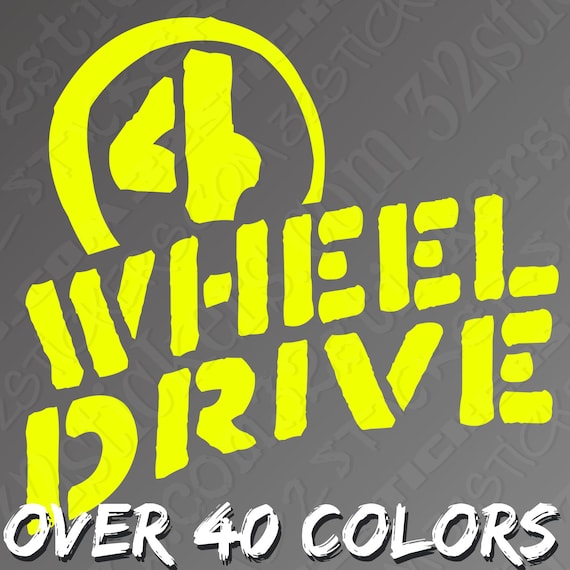 Custom 4 Wheel Drive Decal Rough Edges Look Sticker | Etsy