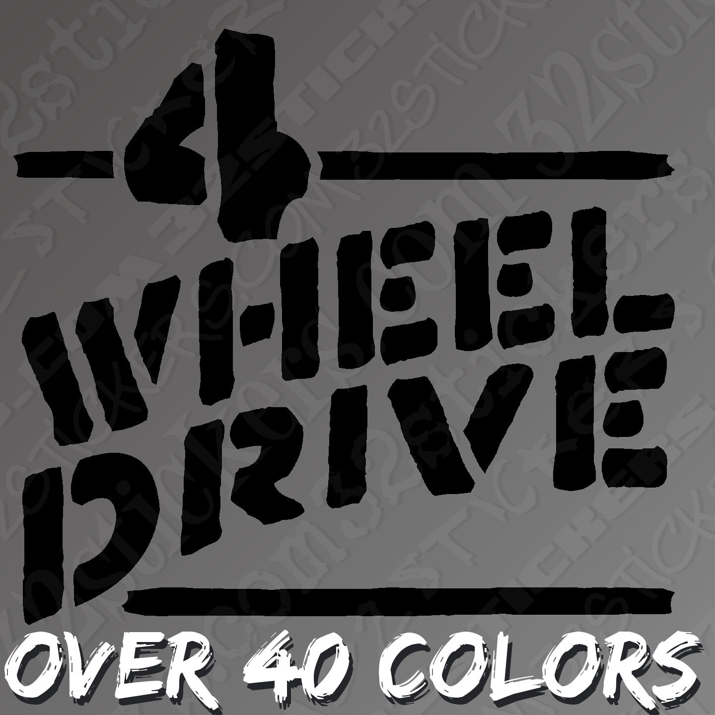 Custom 4 Wheel Drive Decal Rough Edges Look Sticker | Etsy