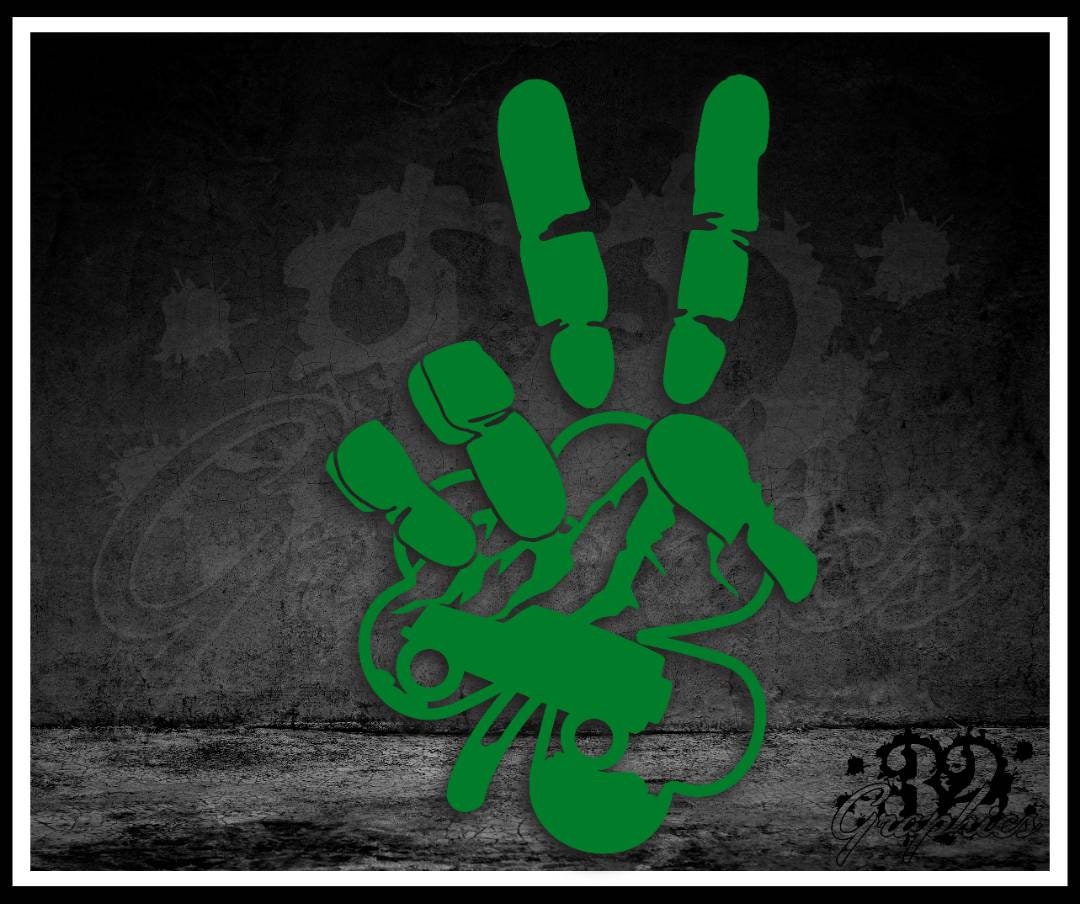 Off Road Shamrock or Shamrock Peace Sign Wave - Vinyl Decal / Sticker ...