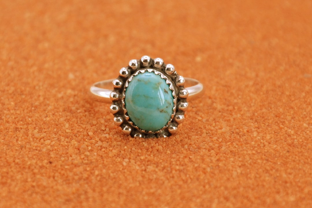 Turquoise Ring-sterling Silver-native American-woman Jewelry-boho-all ...