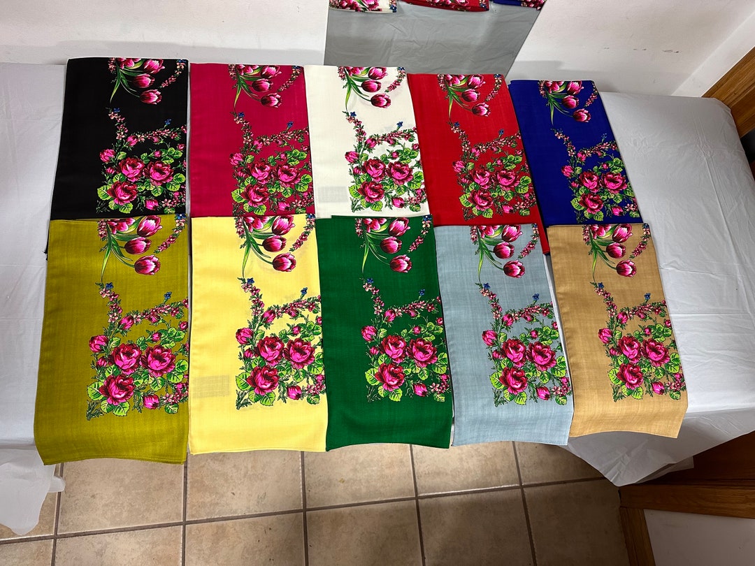 Folk Scarves/ Babushkas wool Romanian Ukrainian Polish Russian Czech ...