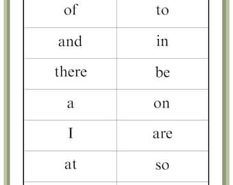 Printable Dolch Kindergarten Sight Words Flashcards 52 Cards, Child ...