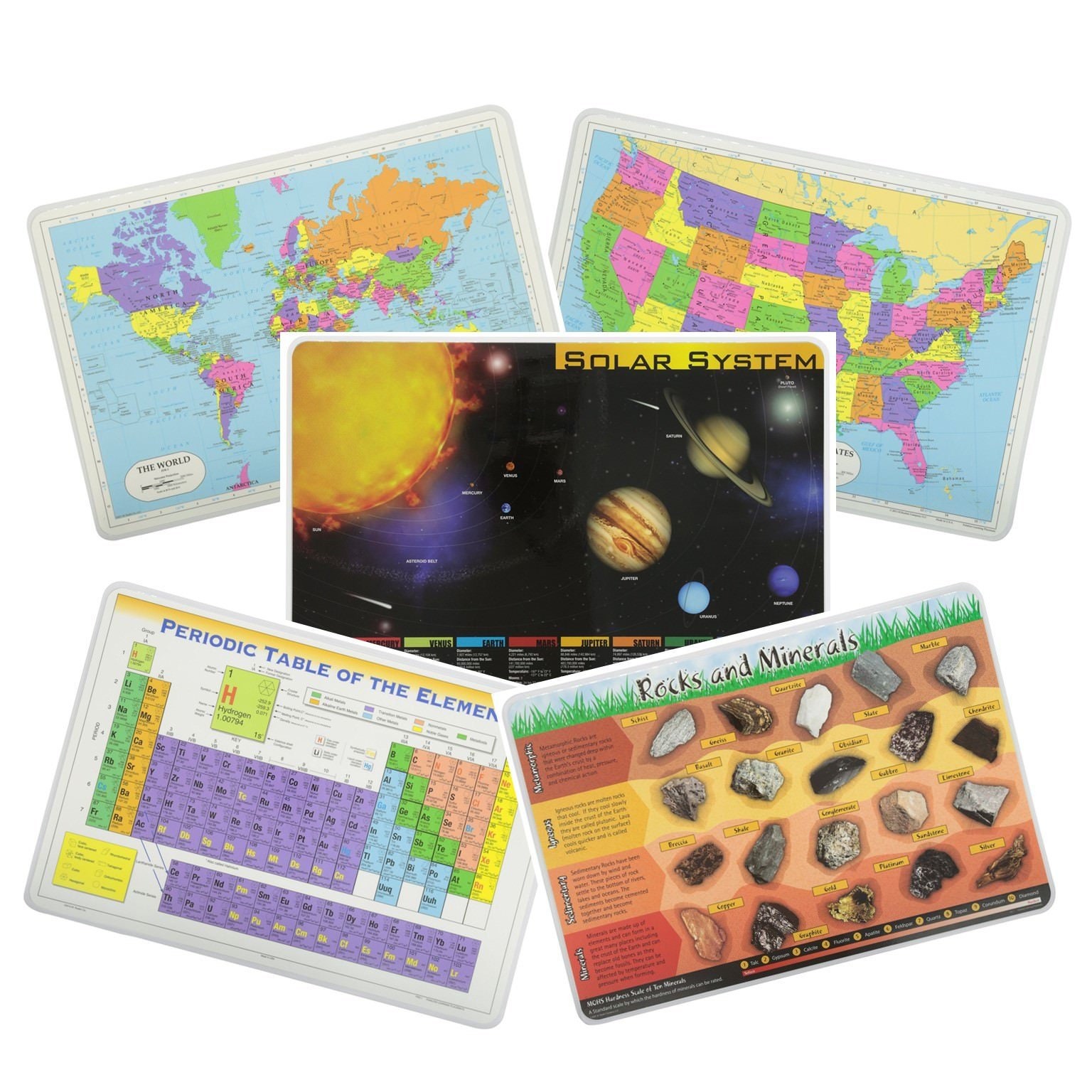 Painless Learning Educational Placemats for Kids USA and World - Etsy