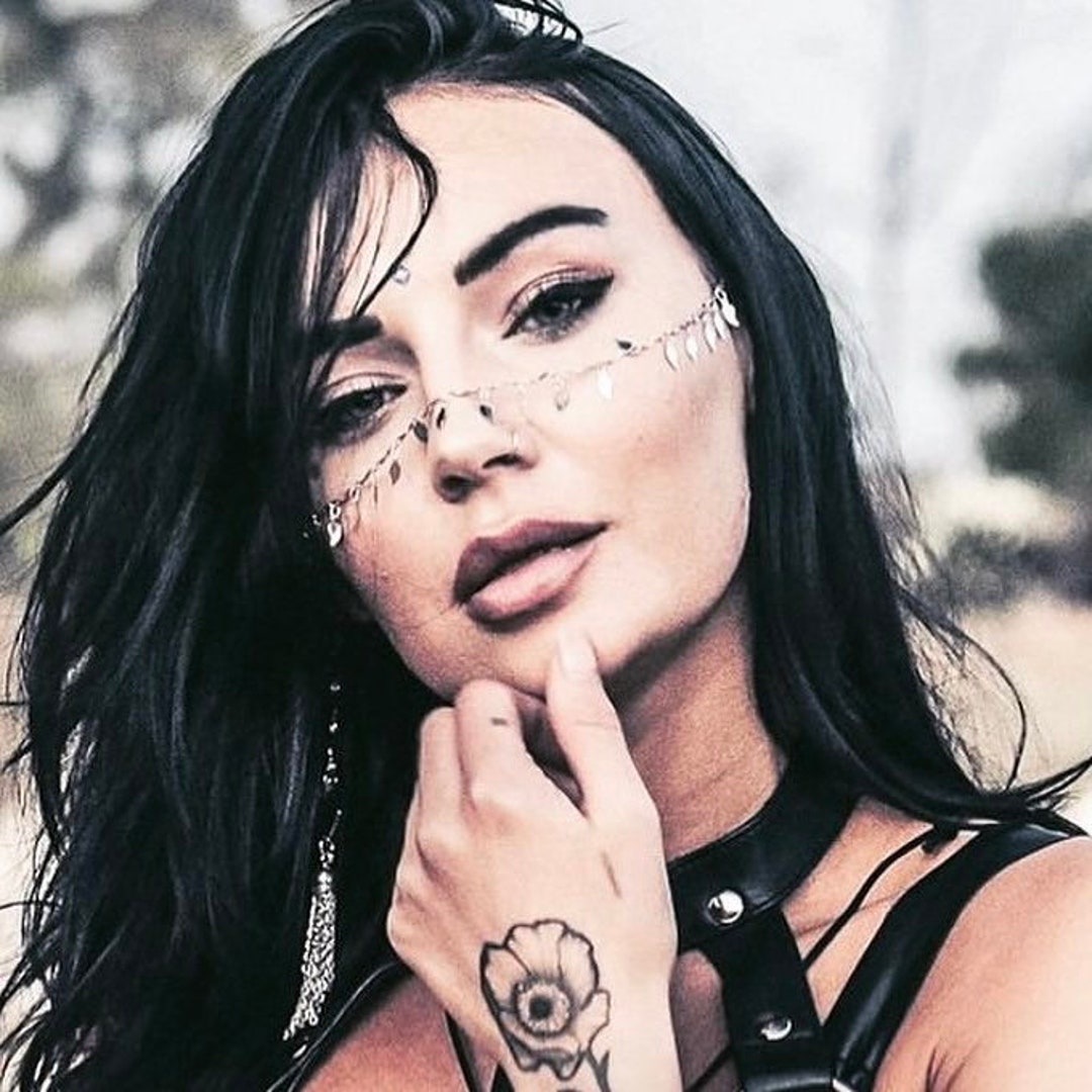 Silver Face Chain, Face Chain, Face Jewelry, Festival Jewelry ...