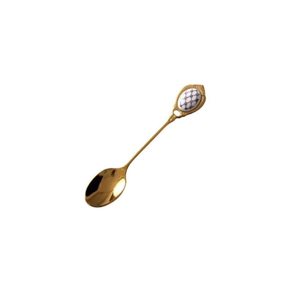 4 Piece Gold Tea/dessert British Embossed Spoon - Etsy