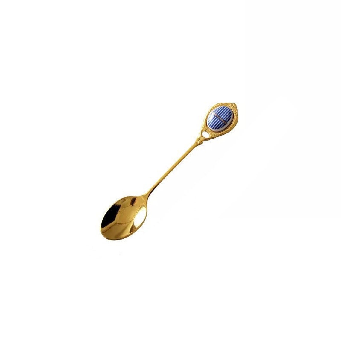 4 Piece Gold Tea/dessert British Embossed Spoon - Etsy