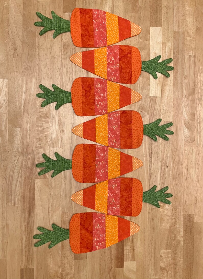Carrot Table Runner, Reversible Easter Runner, Cotton Table Decor - Etsy