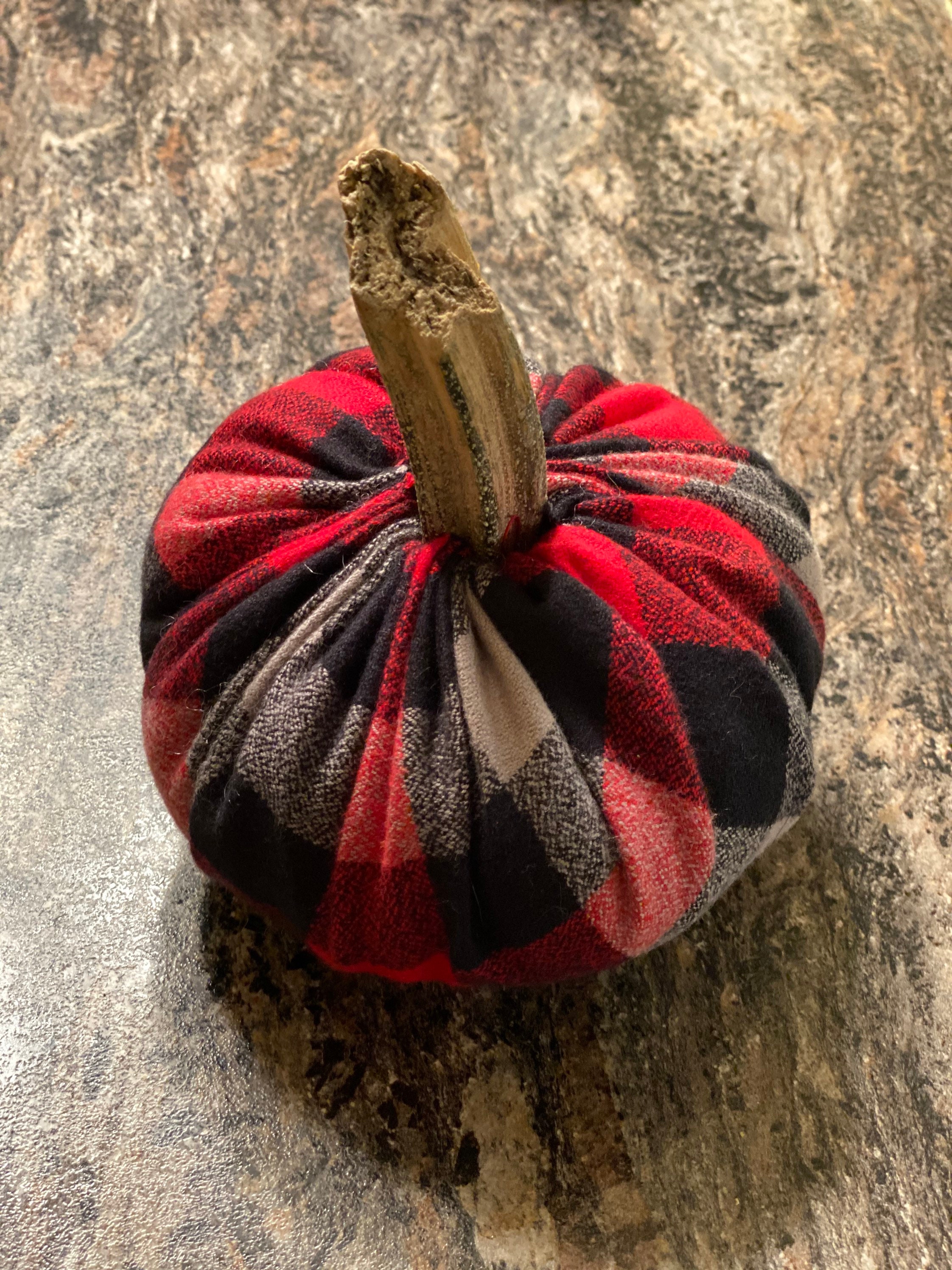 Flannel Pumpkins Fabric Pumpkins Plaid Pumpkins Mantle | Etsy