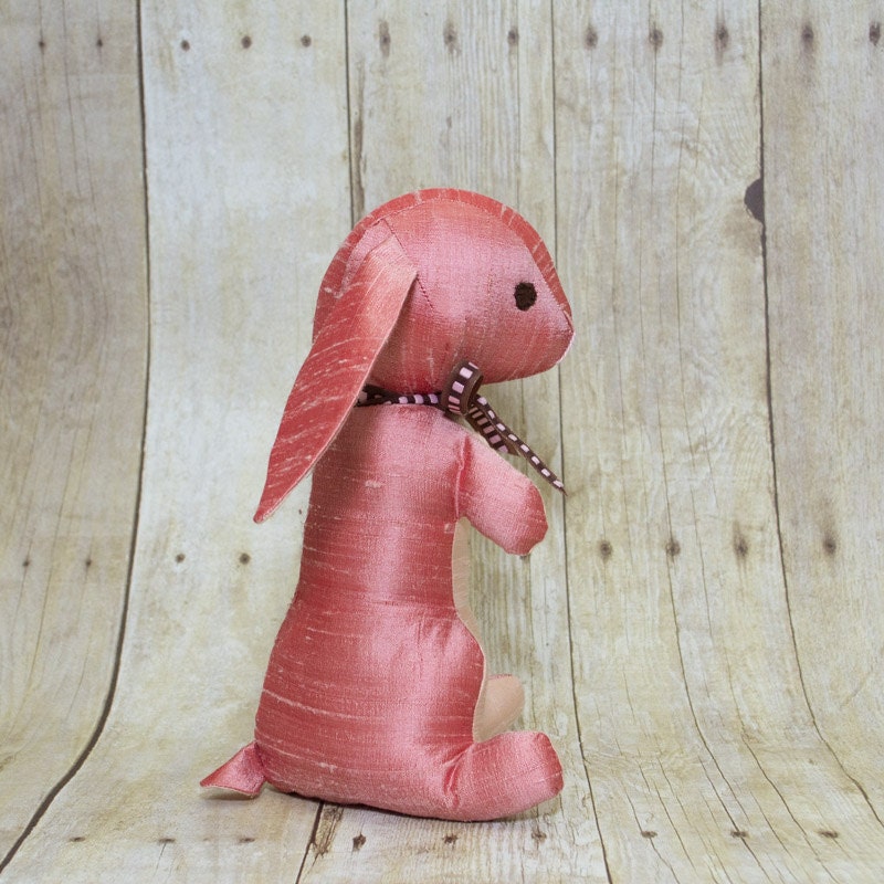 Silk Rabbit Stuffed Animal Silk Bunny Softie Rabbit Stuffie - Etsy