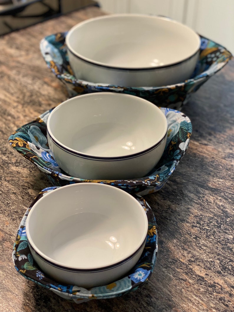 Blue Rifle Paper Co. Bowl Cozy, Set of Bowl Cozies, Garden Party ...