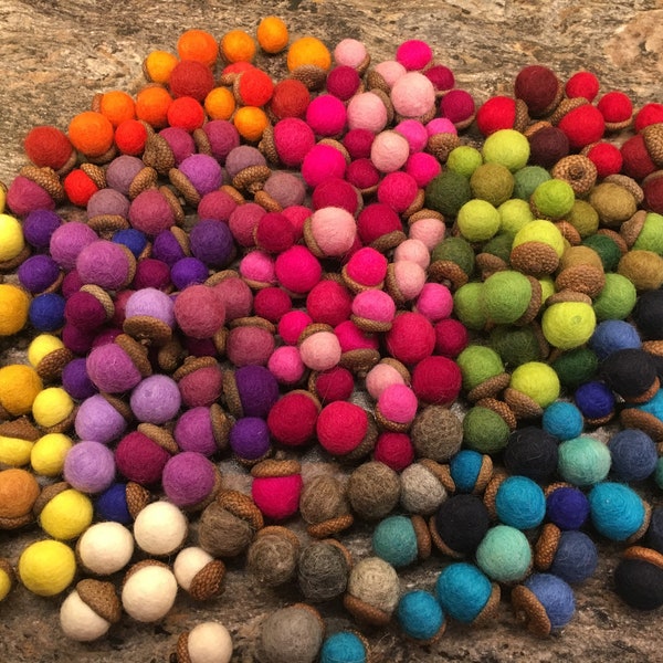 Colorful Acorns - Etsy