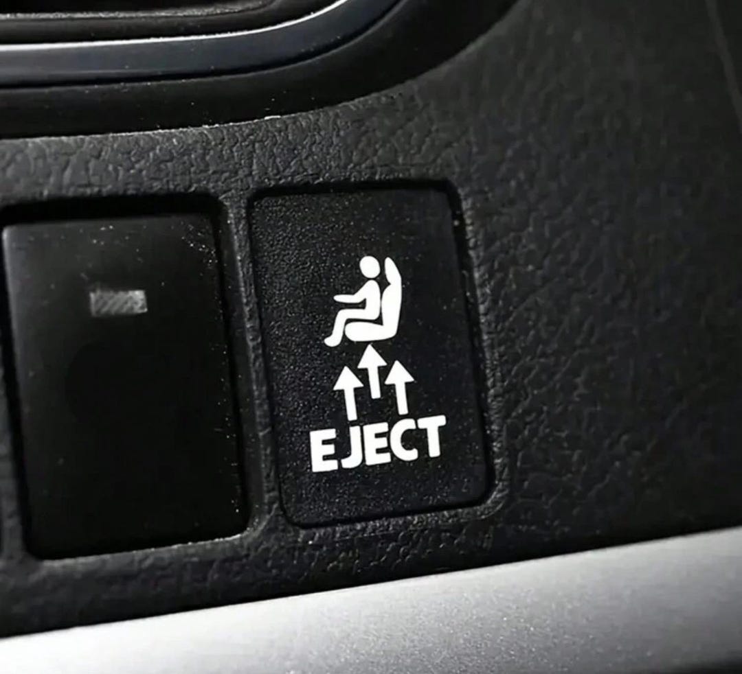Graphic Eject Button Decals for Car Switch Panels, Set of 6, Vinyl ...