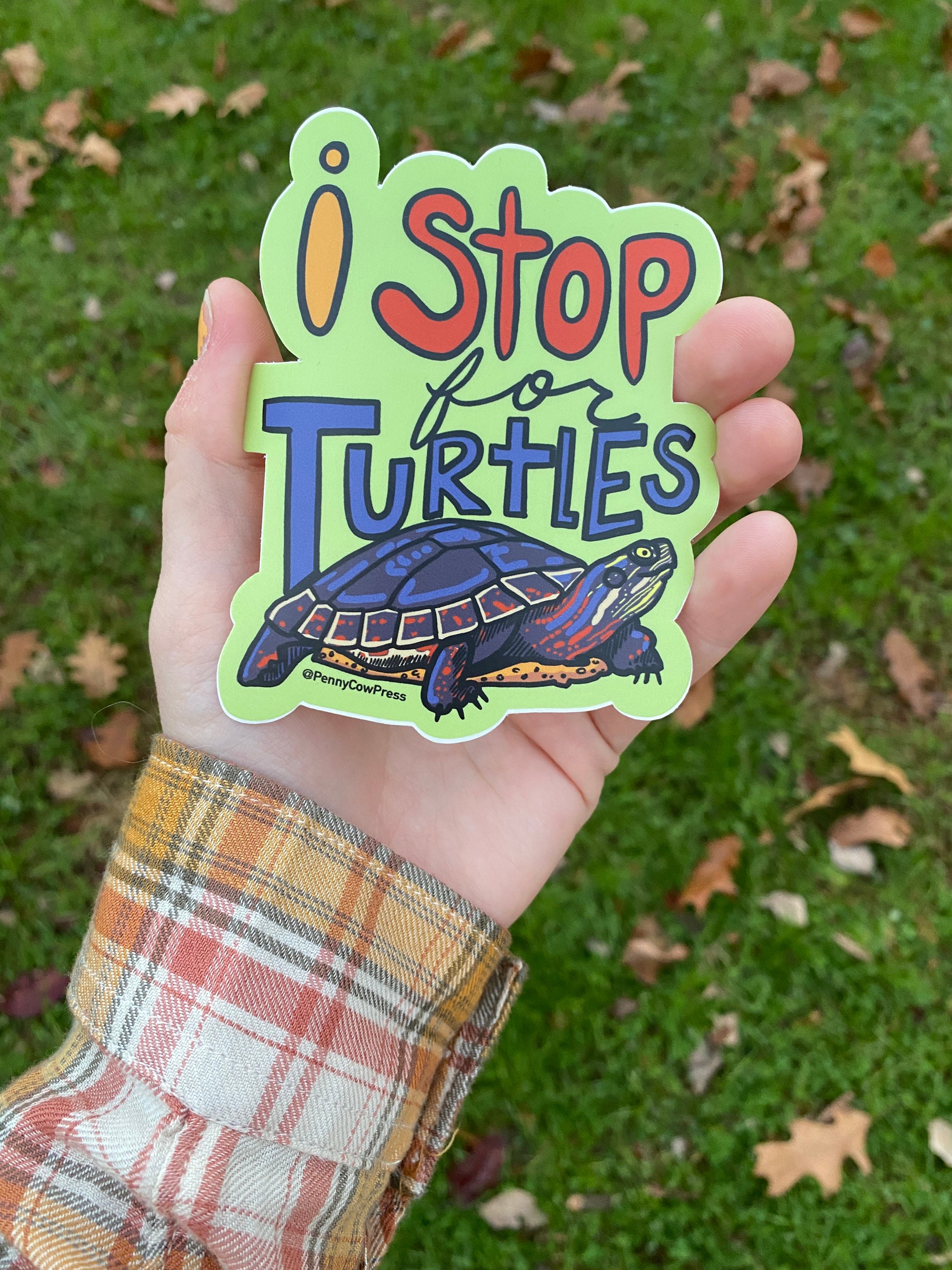 I Stop for Turtles - Water Bottle Sticker - Etsy