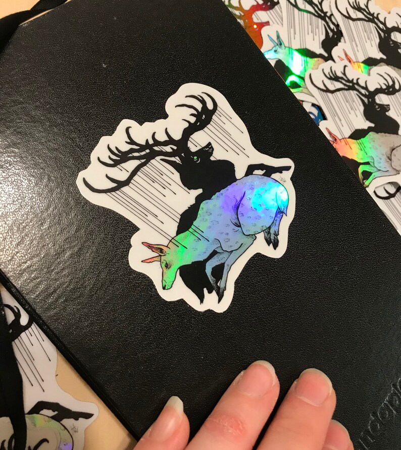Holographic Animal Sticker Edgy Gift Surreal Fantasy - Etsy