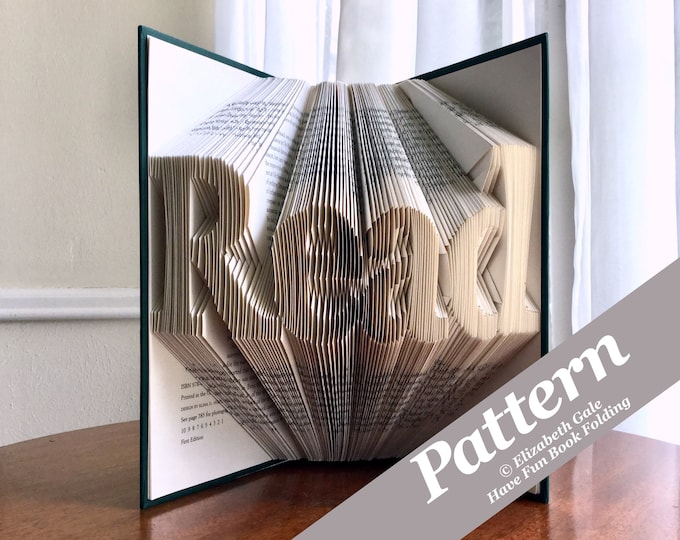 Vertical LOVE Cut and Fold Book Folding Pattern Only 160 Pages - Etsy