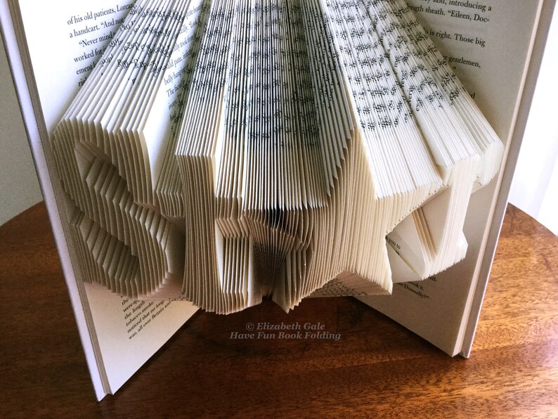 STAR Book Folding Pattern — 203 Folds (406 Numbered Pages). PDF Digital ...