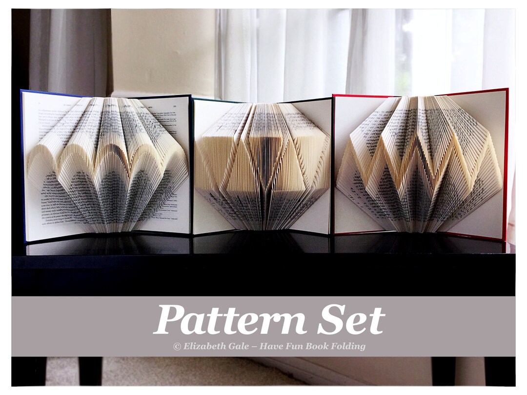Geometric Book Folding 3-pattern Set No. 1: Arches Triangles - Etsy