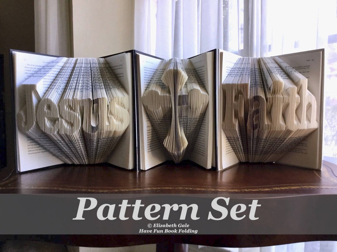 JESUS, CROSS, & FAITH Book Folding 3-pattern Set. 3 Patterns for the ...