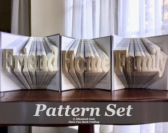 FAITH, HOPE, & LOVE Book Folding 3-pattern Set. 3 Patterns for the ...