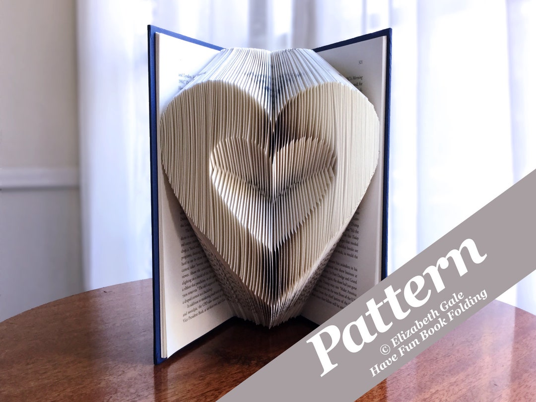 OPEN HEART Book Folding Pattern — 153 Folds (306 Numbered Pages). PDF ...