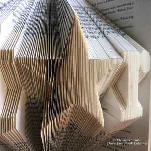 STAR Book Folding Pattern — 203 Folds (406 Numbered Pages). PDF Digital ...
