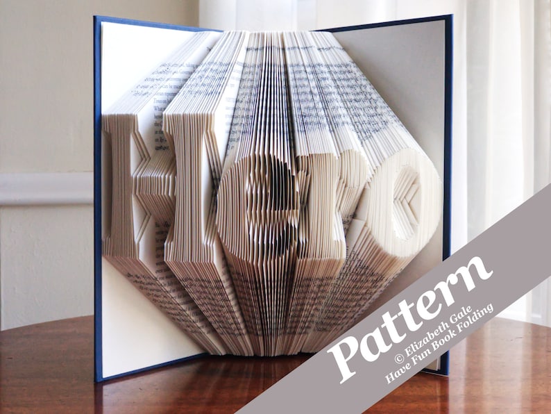 HERO Book Folding Pattern 204 Folds 408 Numbered Pages. - Etsy