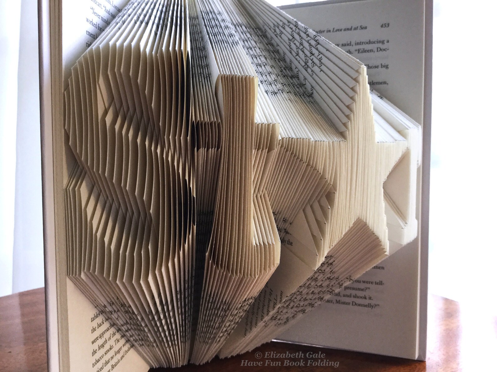STAR Book Folding Pattern — 203 Folds (406 Numbered Pages). PDF Digital ...