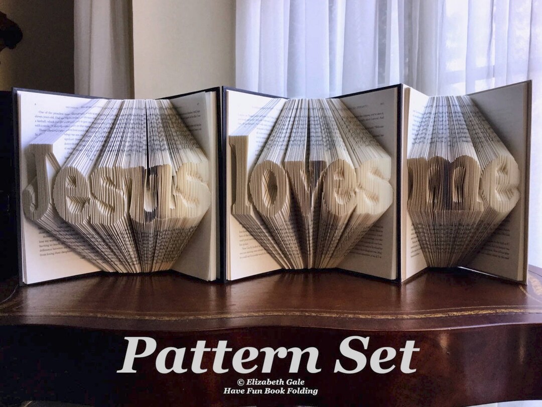 JESUS LOVES ME Book Folding 3-pattern Set. Digital Pdf Files. Includes ...