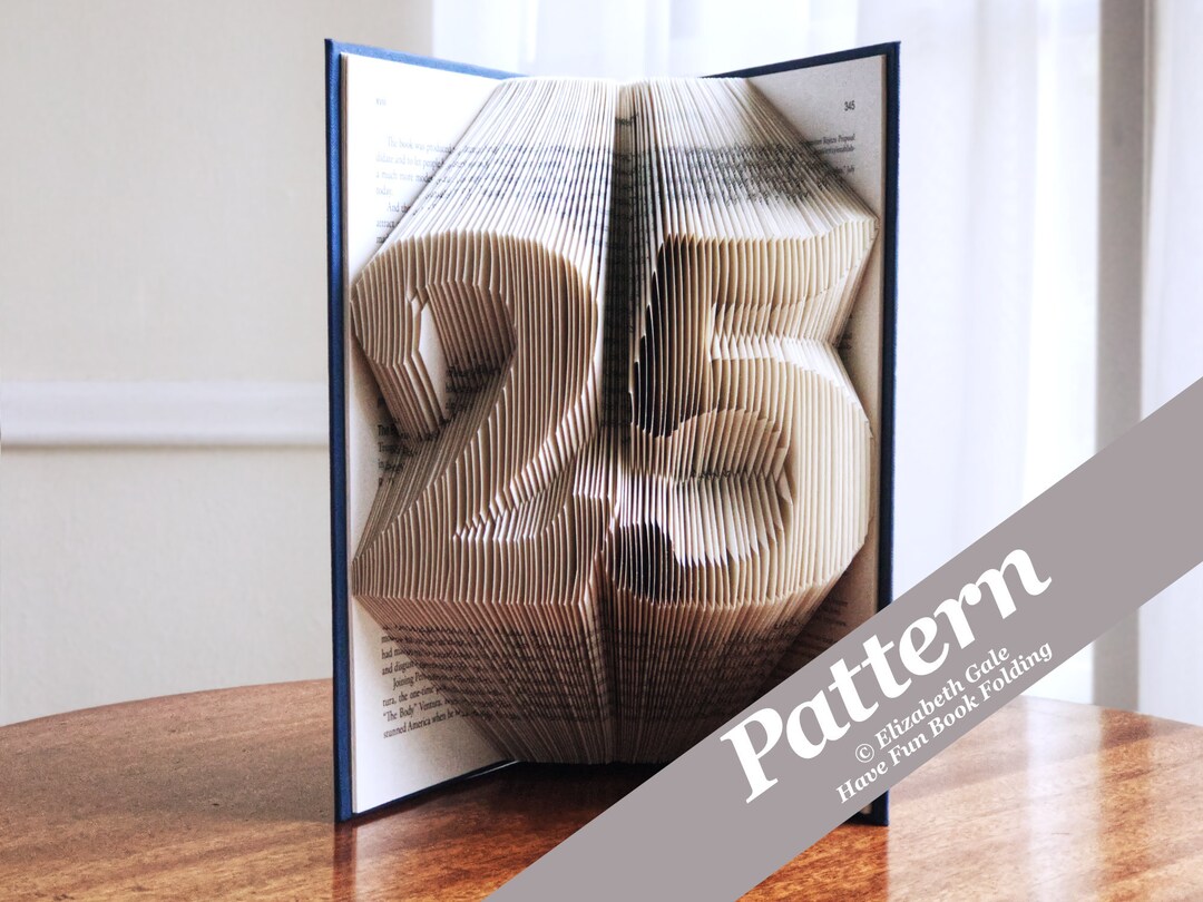 Number 25 Book Folding Pattern — 185 Folds (370 Numbered Pages). PDF ...