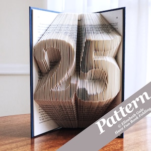 Number 25 Book Folding Pattern — 185 Folds (370 Numbered Pages). PDF ...
