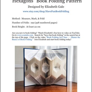 HEXAGONS Book Folding Pattern — 199 Folds (398 Numbered Pages). PDF ...