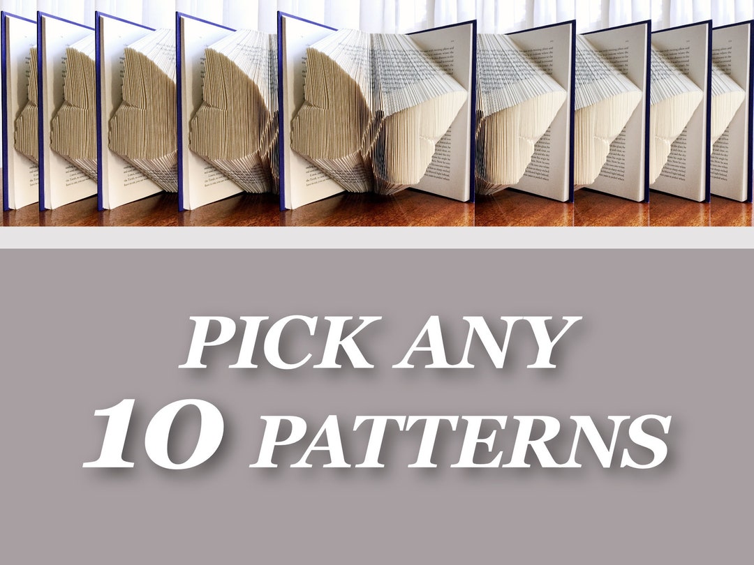 10 Book Folding Patterns Your Choice From This Shop. PDF Digital Downloads Sent by Email ...