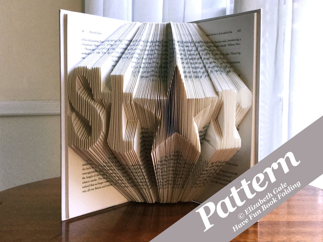 STAR Book Folding Pattern — 203 Folds (406 Numbered Pages). PDF Digital ...