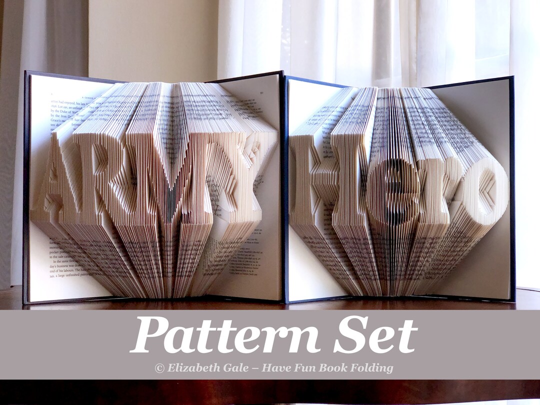 ARMY HERO Book Folding 2-pattern Set. PDF Digital Downloads. Includes ...