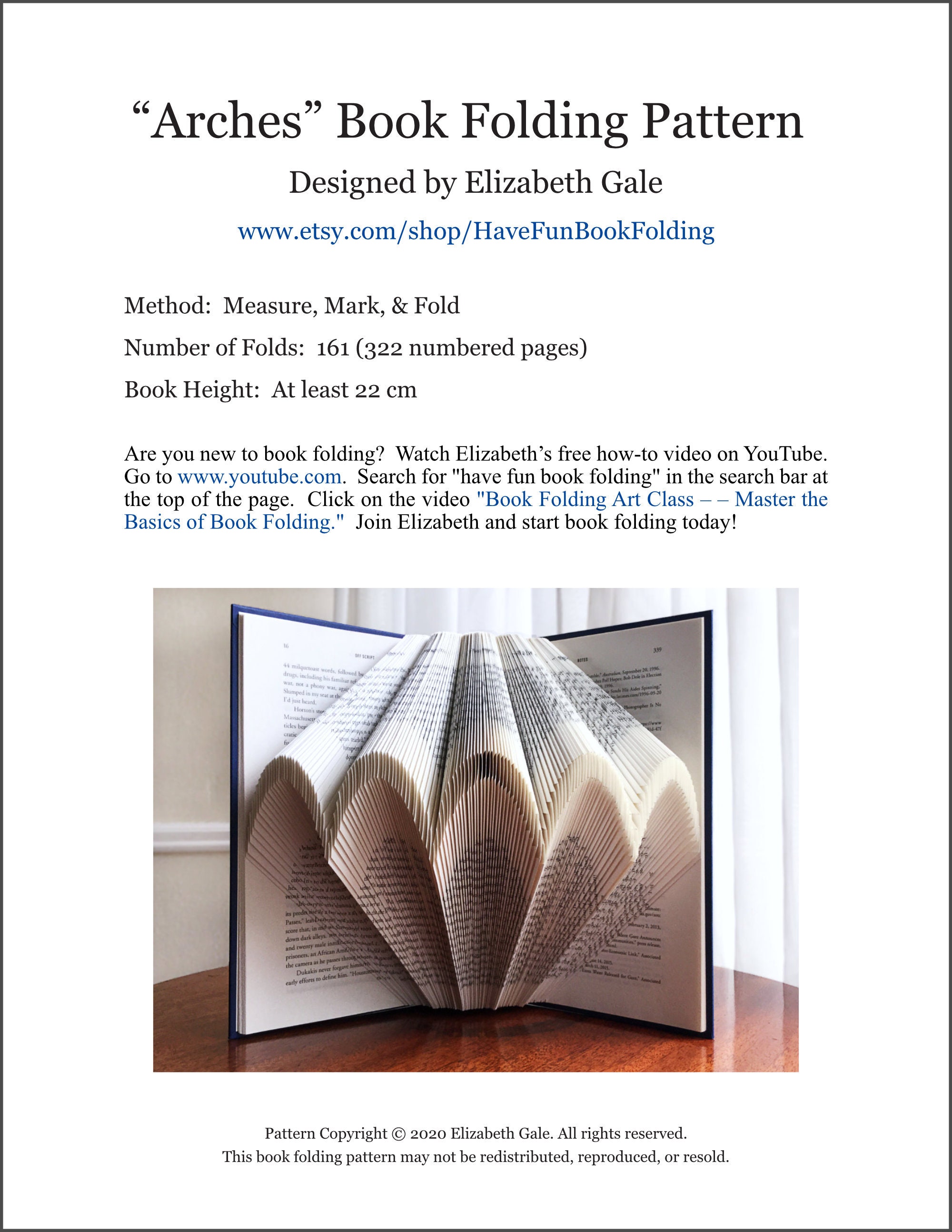 Geometric Book Folding 3-pattern Set No. 1: Arches, Triangles, & Zigzag ...