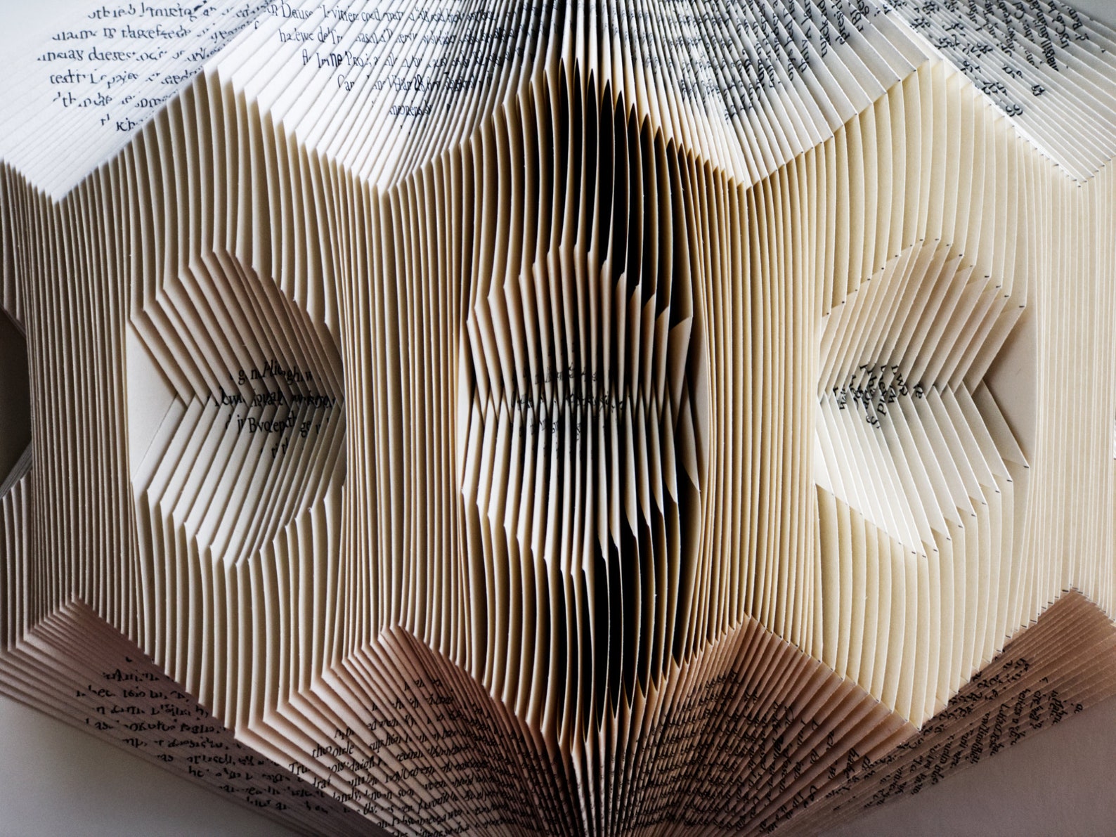 HEXAGONS Book Folding Pattern 199 Folds 398 Numbered - Etsy