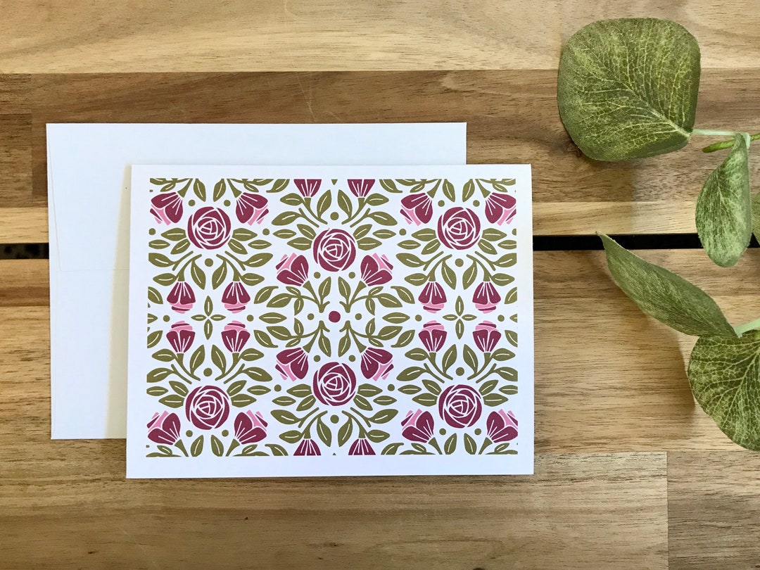 June Roses Greeting Cards - A2 - Set of 6 Blank Notecards - Card Set - Etsy
