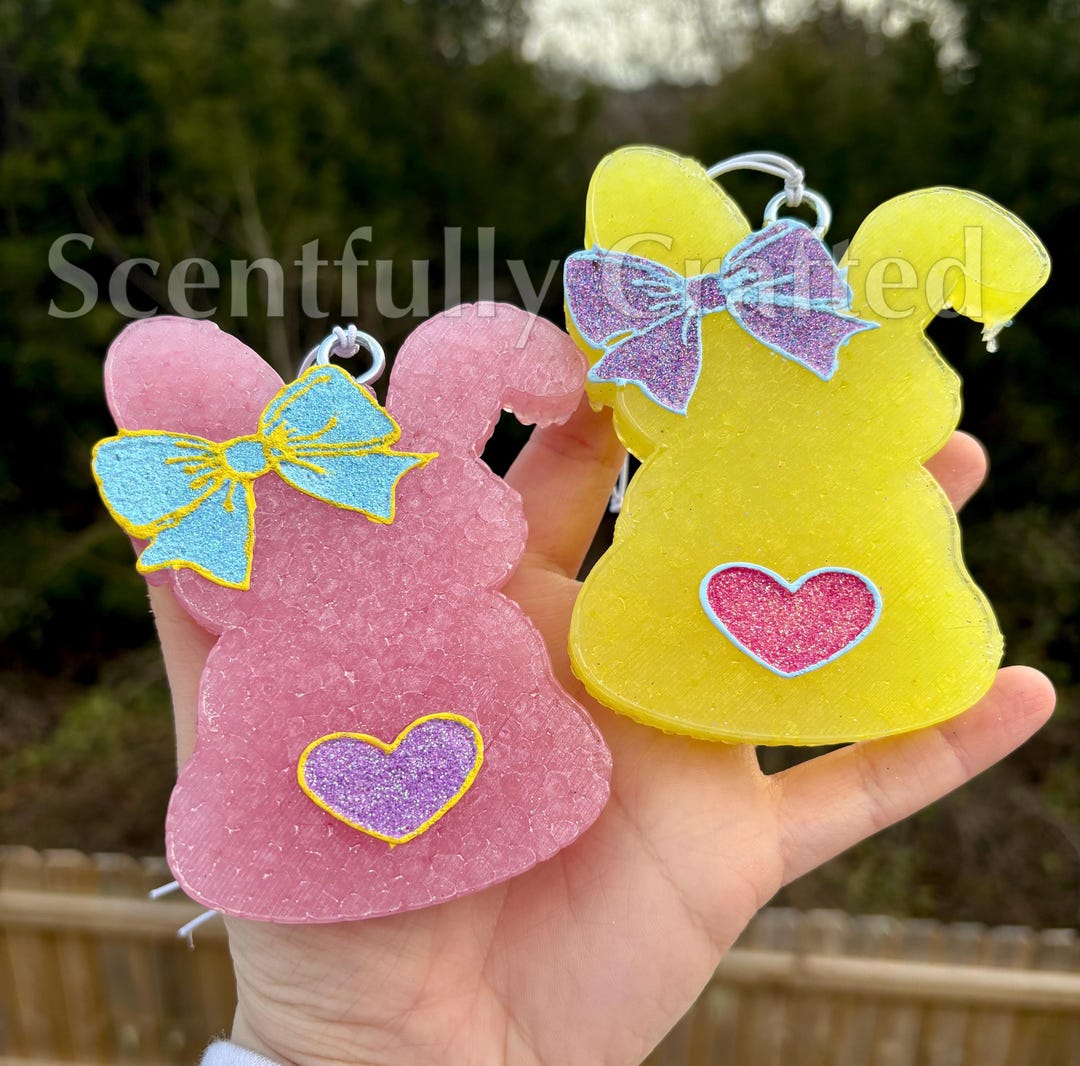 Bunny With Bow Easter Car Freshie | Custom - Made to Order Car ...