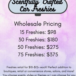 Wholesale Bulk Car Freshies for Retail Store, Salon, and More! - Etsy