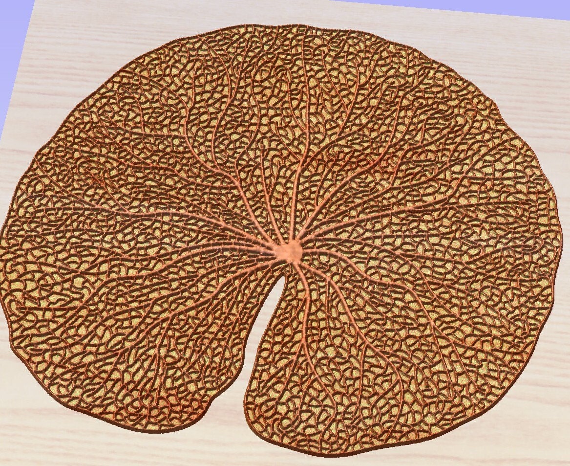 Lotus Leaf Veins 3D STL Model: CNC Carving Digital File - Etsy