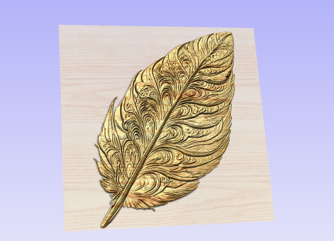 3D Bird Feather STL File: CNC Router Carving (digital Download) - Etsy