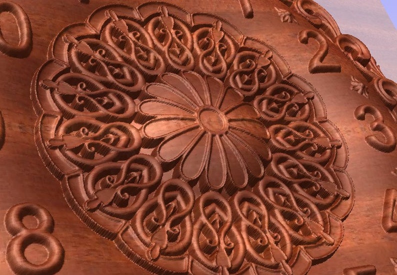 Clock Face 01 for Cnc, 3d STL Model, Cnc Router Engraver, Artcam ...
