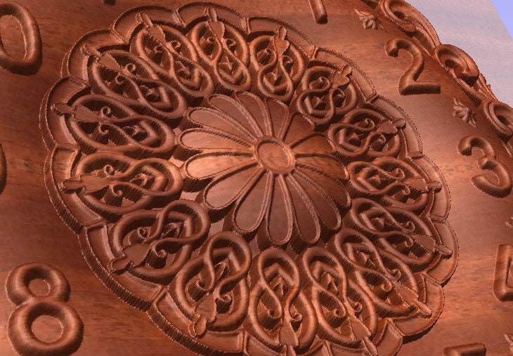 Clock Face 01 for Cnc, 3d STL Model, Cnc Router Engraver, Artcam ...