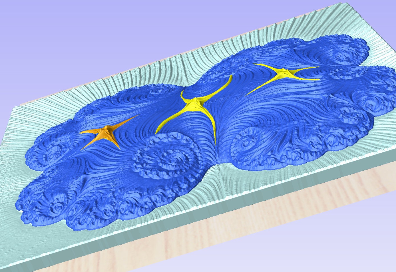 Fractile "the Stars" for Cnc, 3d STL Model, Router Engraver, Artcam ...